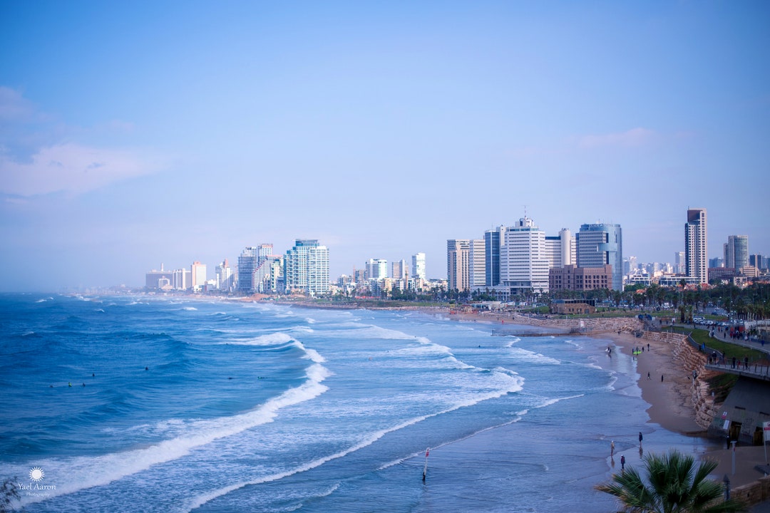 Urban Landscape, Tel Aviv-yaffo Beach, Digital Image Photography Art ...
