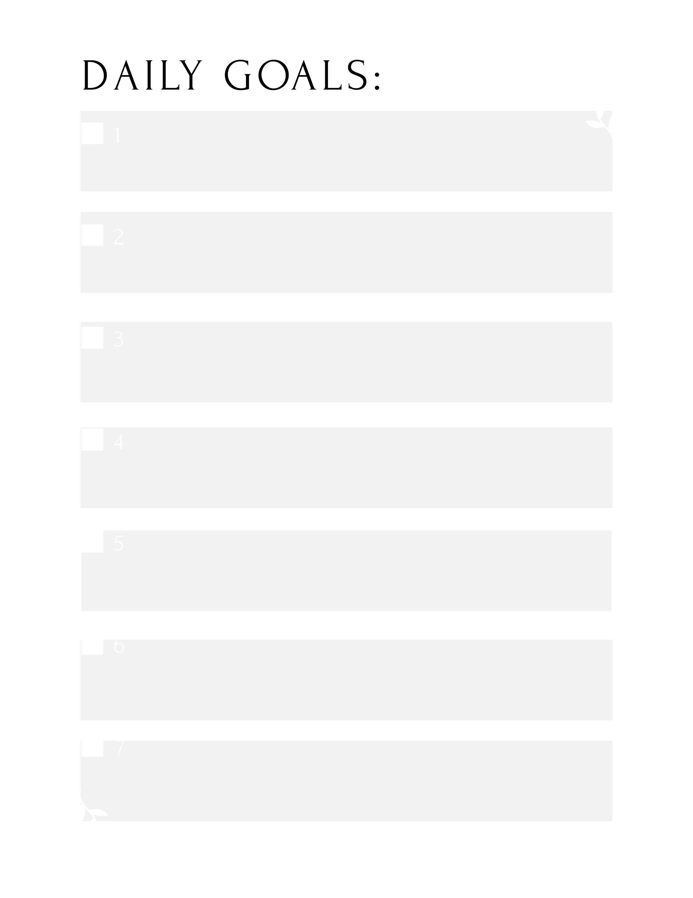 PRINTABLE To-do List Daily Goals Lifestyle PDF Download Student Life ...