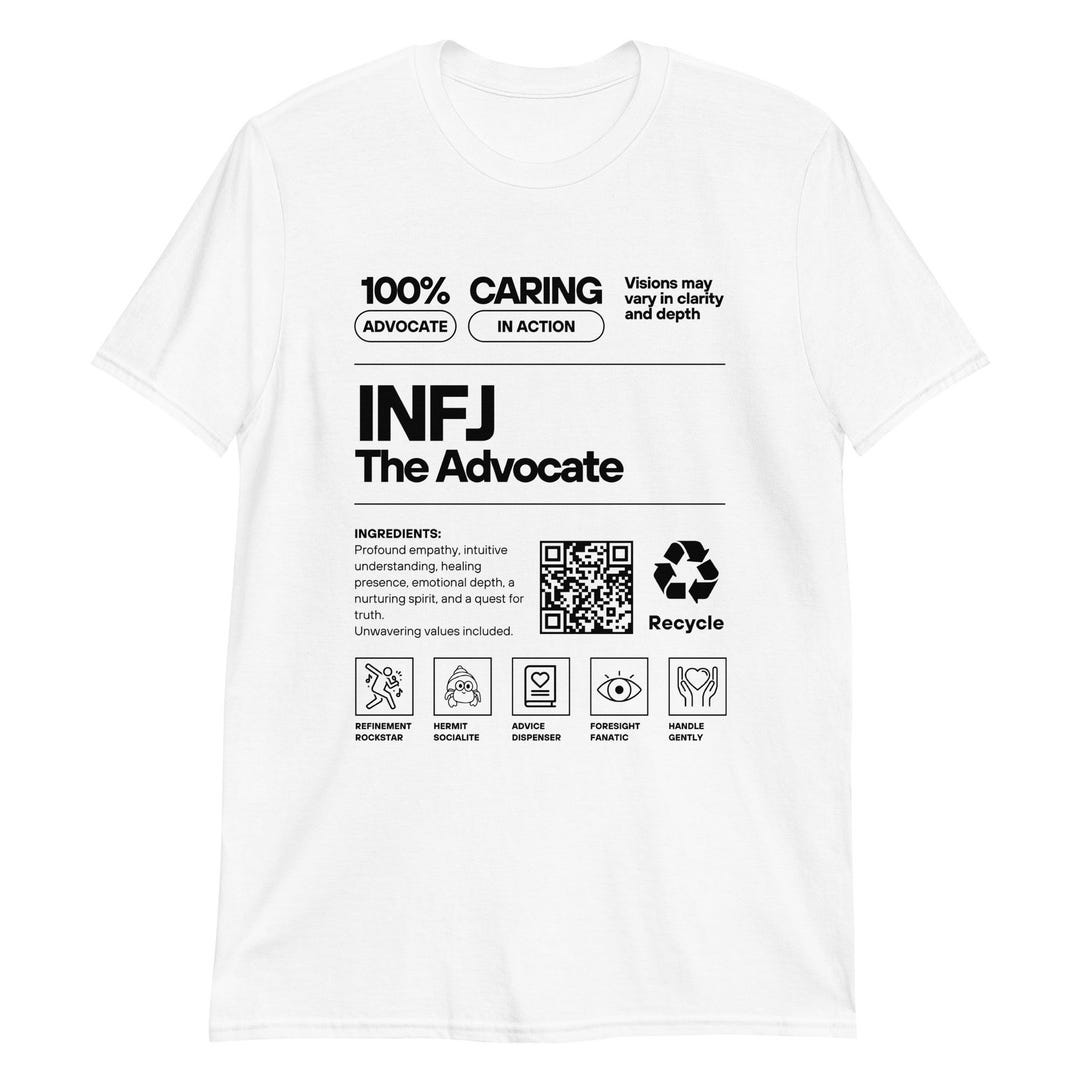 Showcase Your Insightful Nature With Our INFJ Unisex Product Label T ...