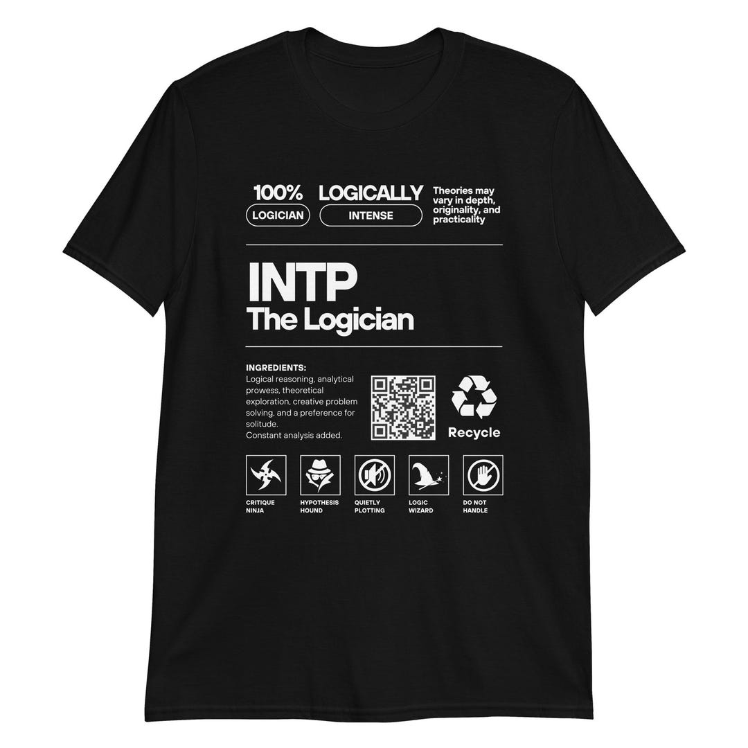 Embrace Your Inner Thinker With Our INTP Unisex Product Label T-shirt ...