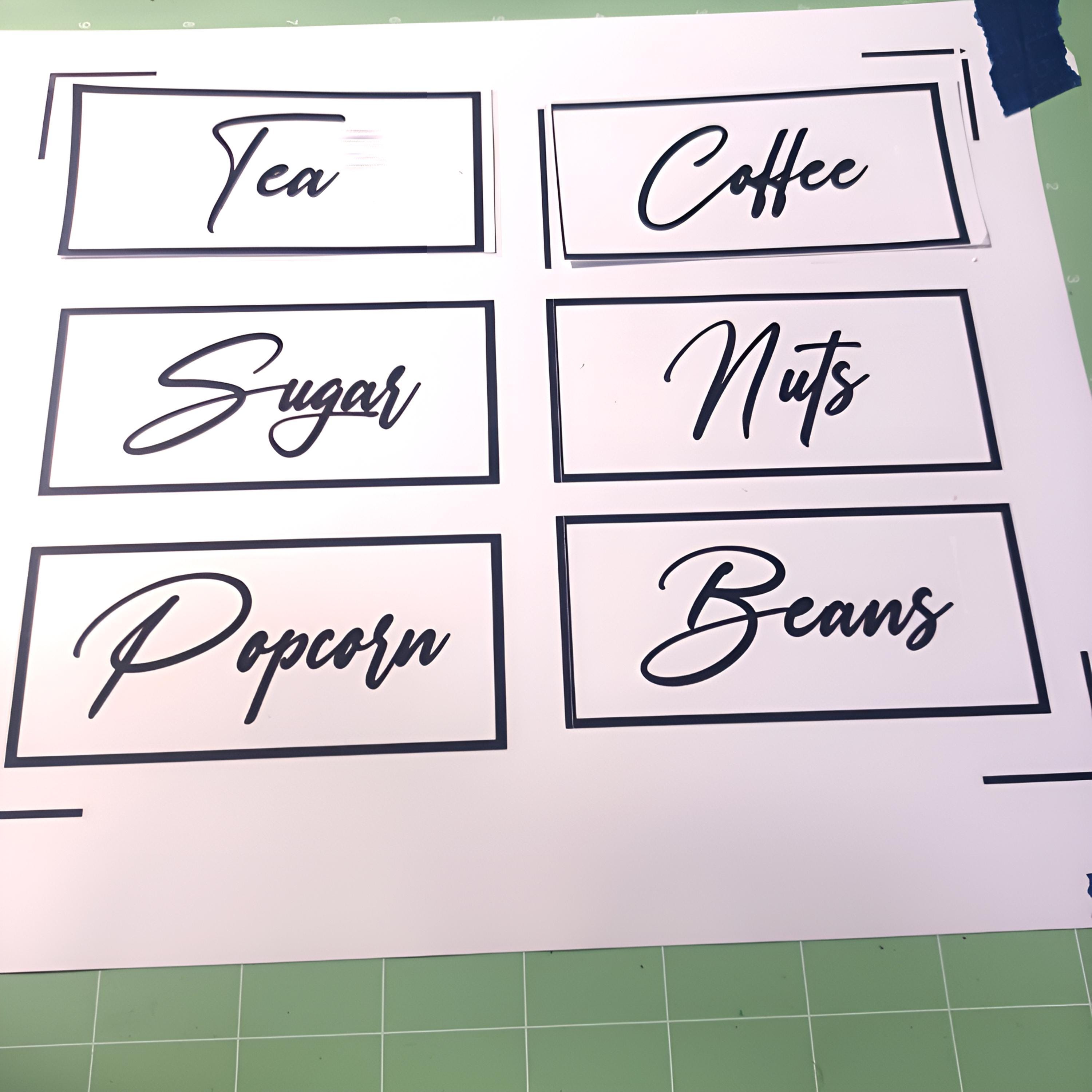 Custom Pantry Labels: Minimalist or Cursive Font, Spring Cleaning - Etsy