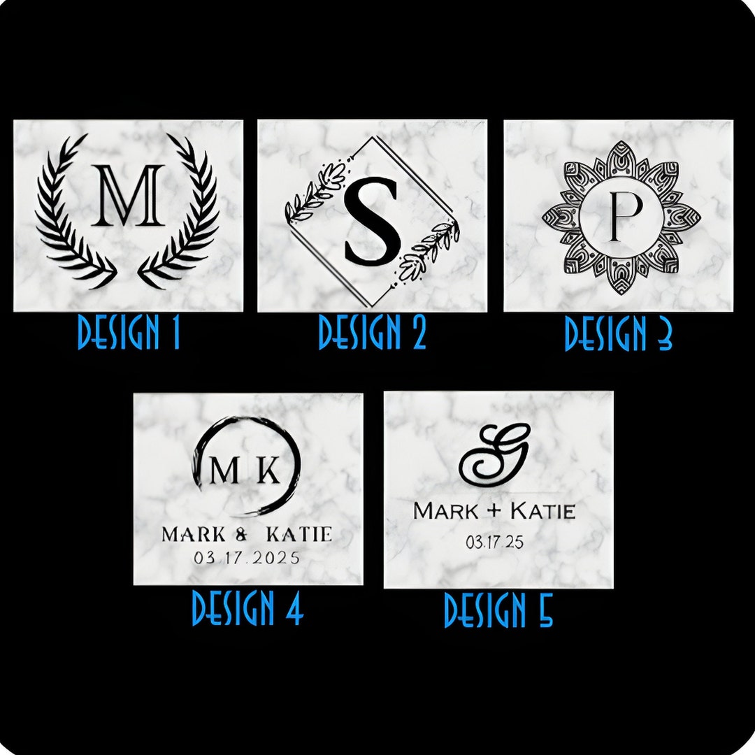 CUSTOM MONOGRAMS on Adhesive Vinyl! Great for Newlyweds, Family ...