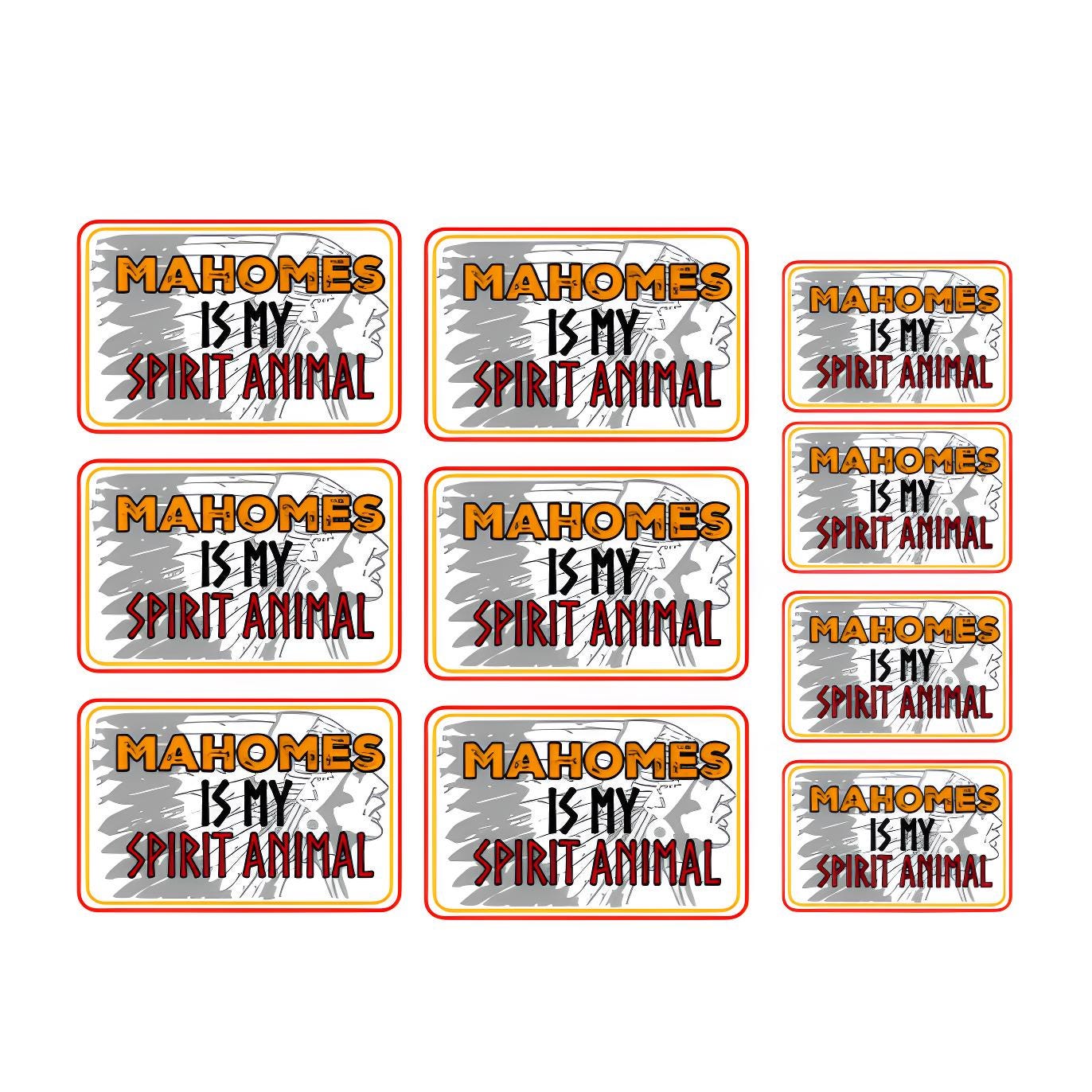 Assortment of Kansas City Chiefs Colorful Stickers--new! - Etsy