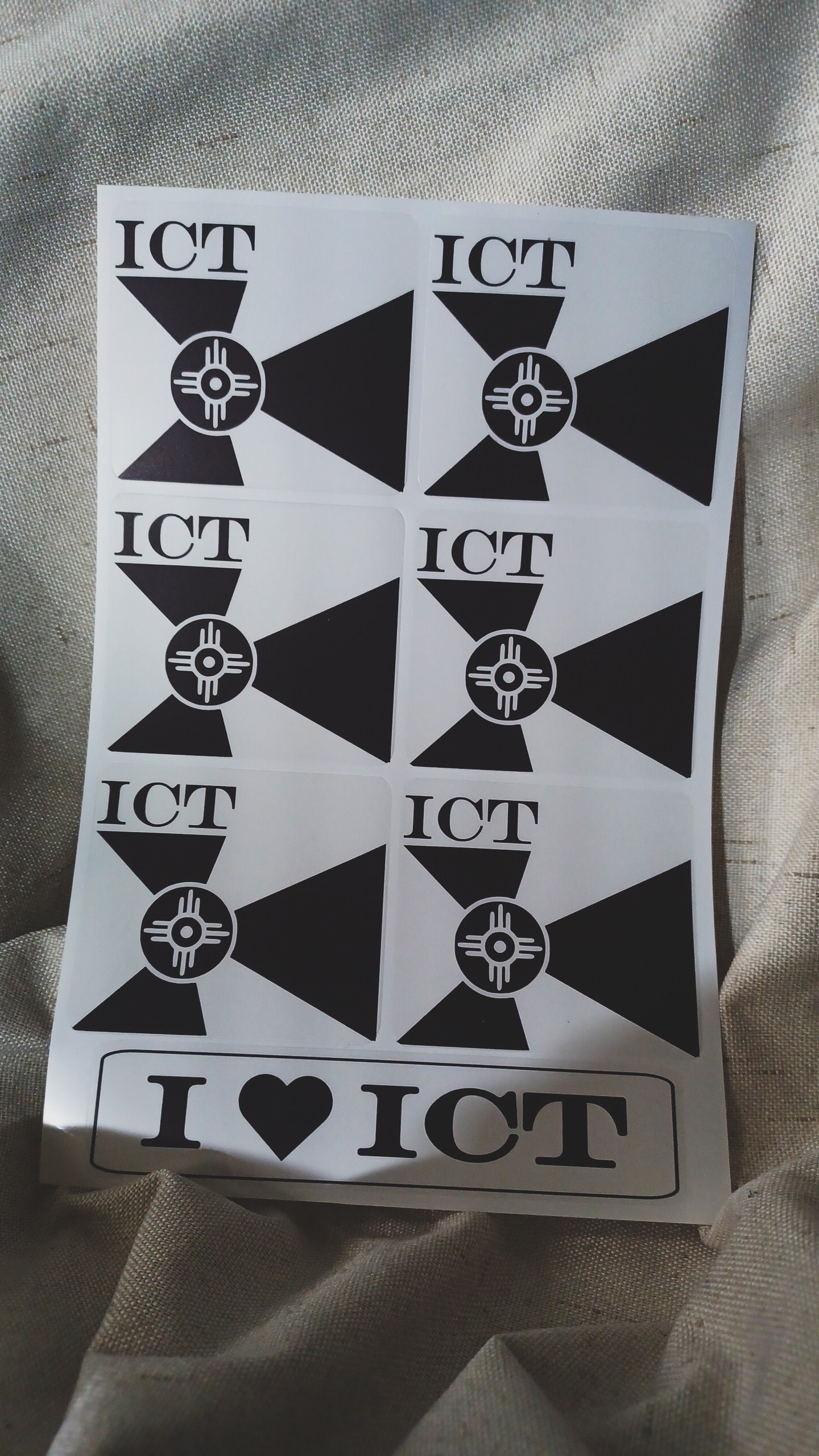 Wichita ICT Flag Stickers - Etsy