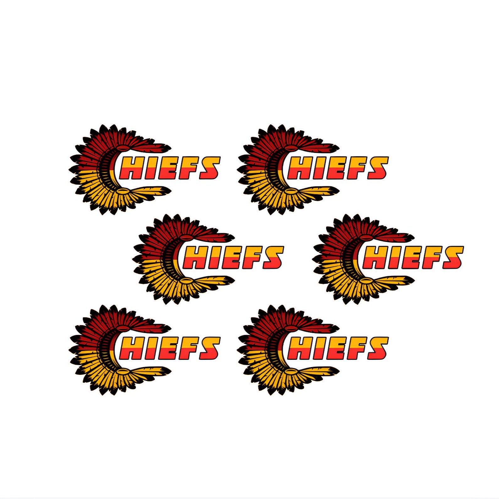Assortment of Kansas City Chiefs Colorful Stickers--new! - Etsy