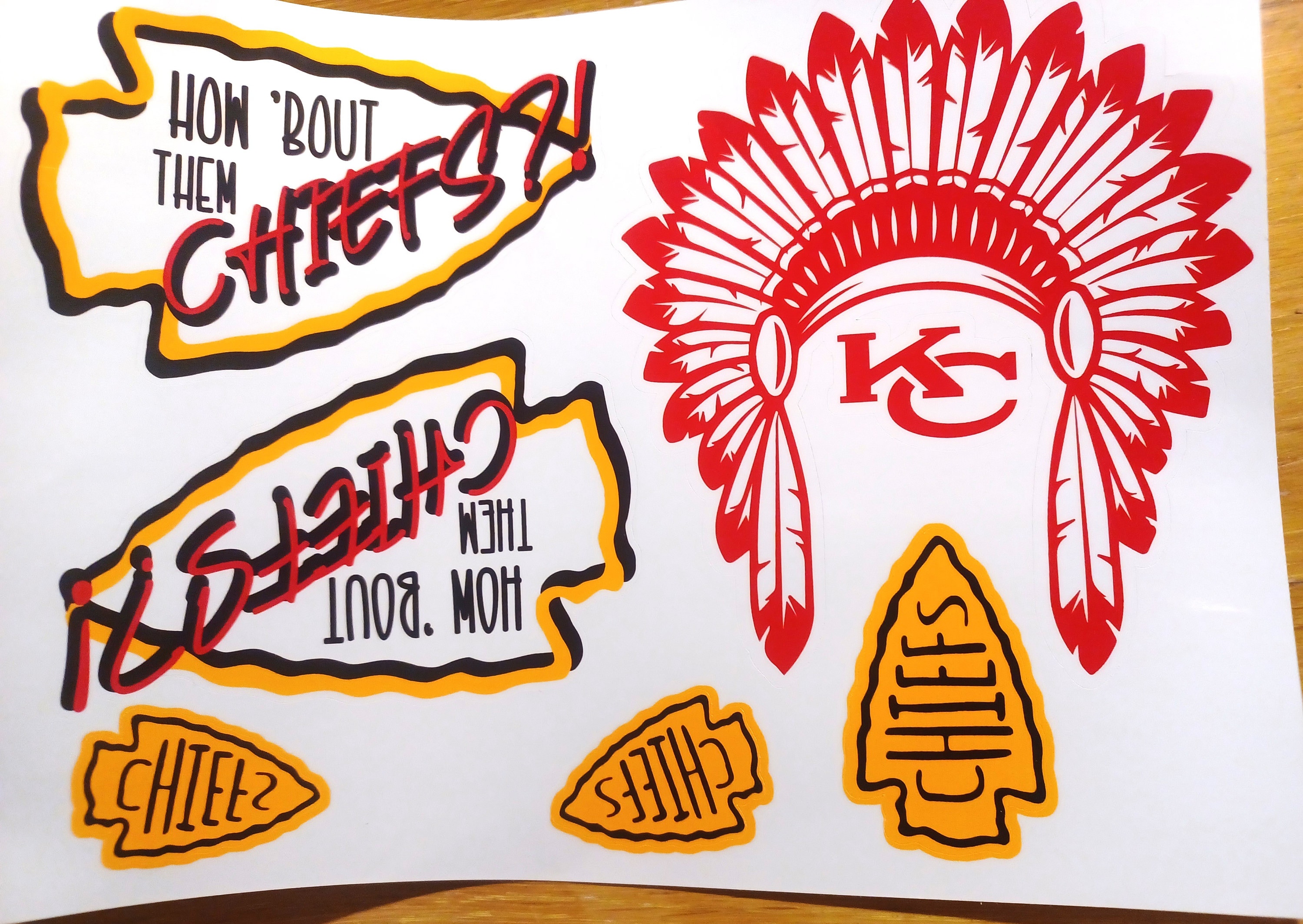 Kansas City Chiefs Sticker Bundle-- How 'bout Them Chiefs? - Etsy