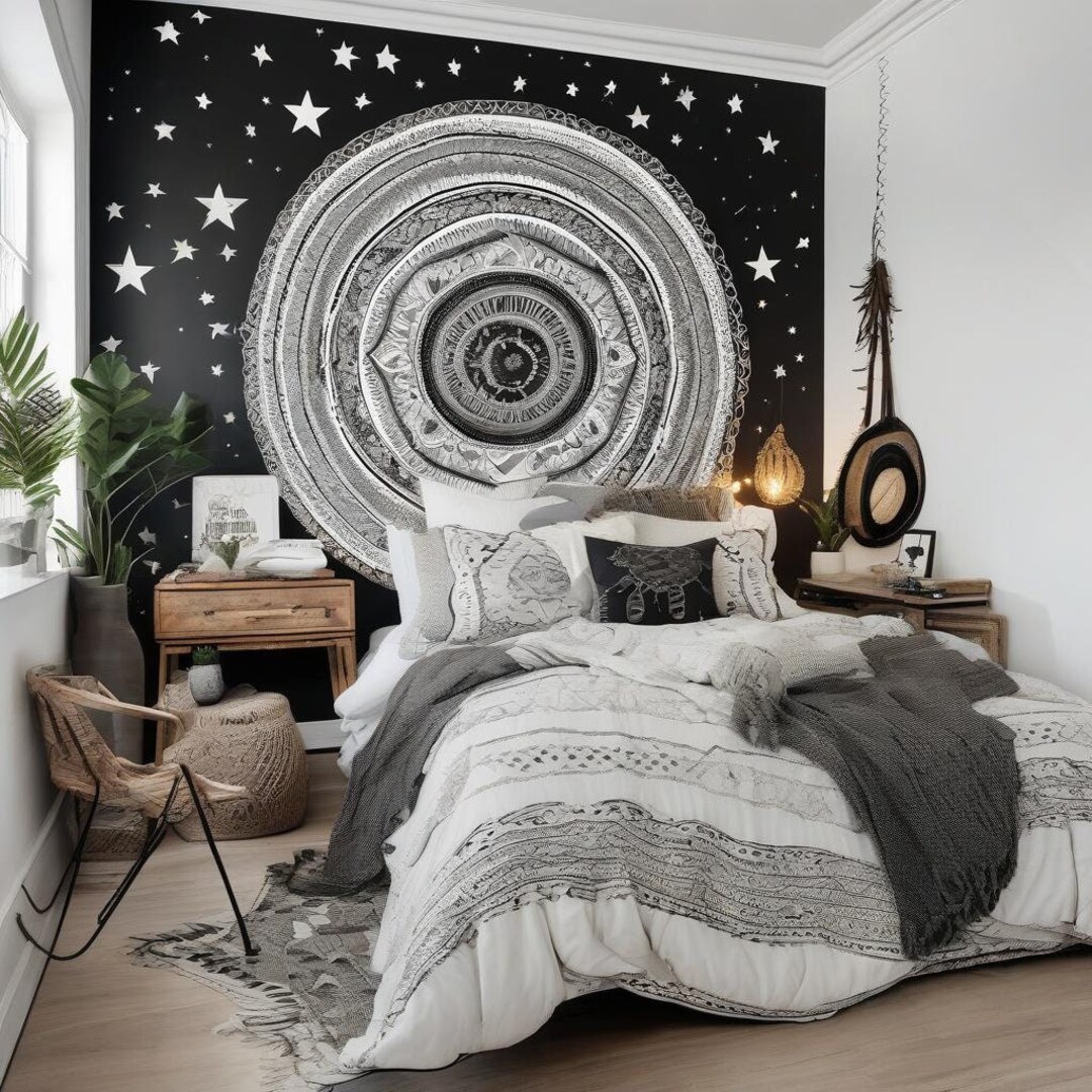 Starry Night Sky: Removable Vinyl Star Wall Stickers - Etsy