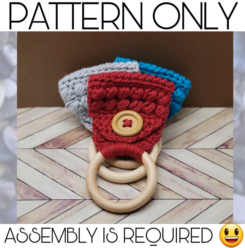 Pebbled Towel Ring PATTERN Only, Crochet Pattern, Dish Towel Ring ...