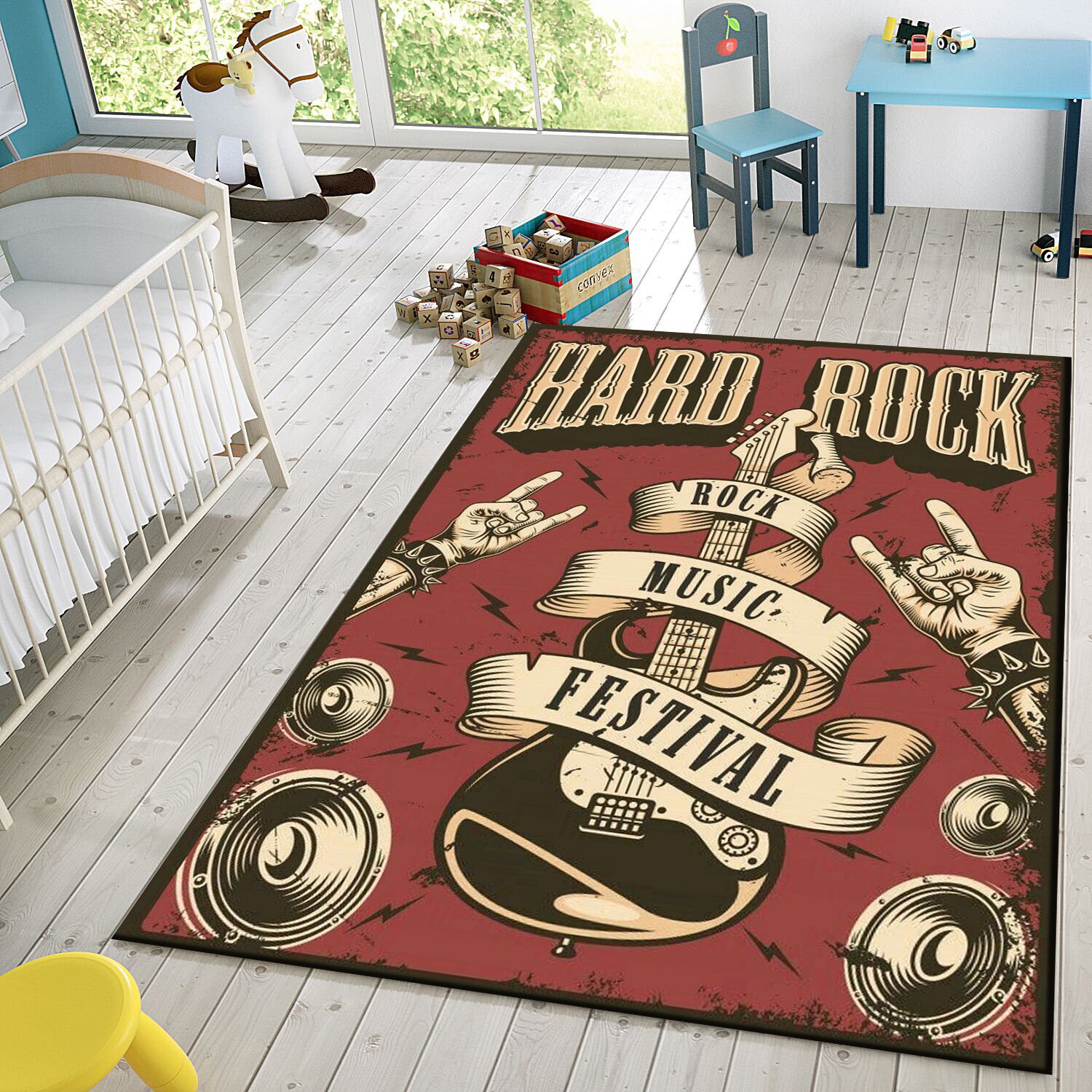 discounts Retro Rug, Music Lover Rug, Hard Rock Rug, Music Festival Rug ...