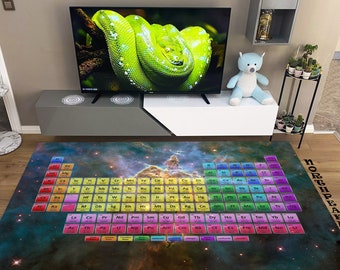 Periodic Table Rug, Chemical Rug, Educational Rug, Science Rug, Room ...