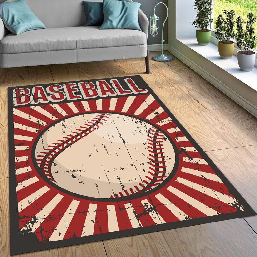 Baseball Rugbaseball Retro Rugmajor League Baseball - Etsy