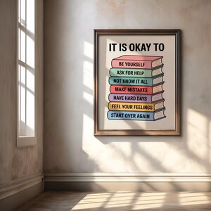 It's Okay to Not Be Okay Poster: Motivational Kids Wall Art (digital ...