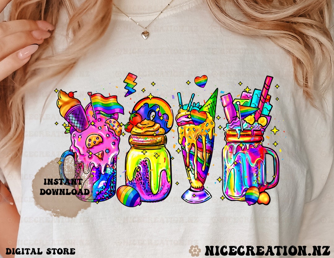 LGBTQ Coffee Cups Png Sublimation Design, Coffee Cups Png, Leopard ...
