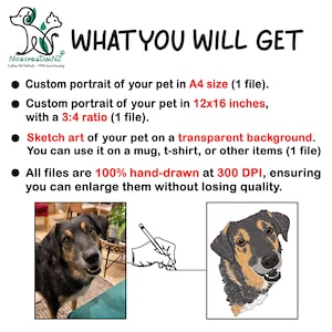 Custom Funky Pet Portrait, Cute Digital Cat Poster, Custom Badly Drawn ...