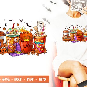 Horror Coffee Svg Png Halloween Coffee Png Fall Latte Png - Etsy
