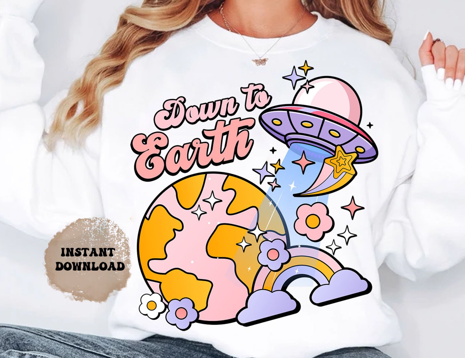 Down to Earth Png Sublimation Design Download, Space Png, Jupiter Png ...