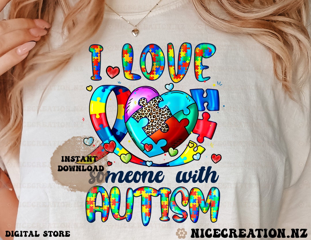 I Love Someone With Autism Png, Autism Awareness PNG, Autism Heart Png ...