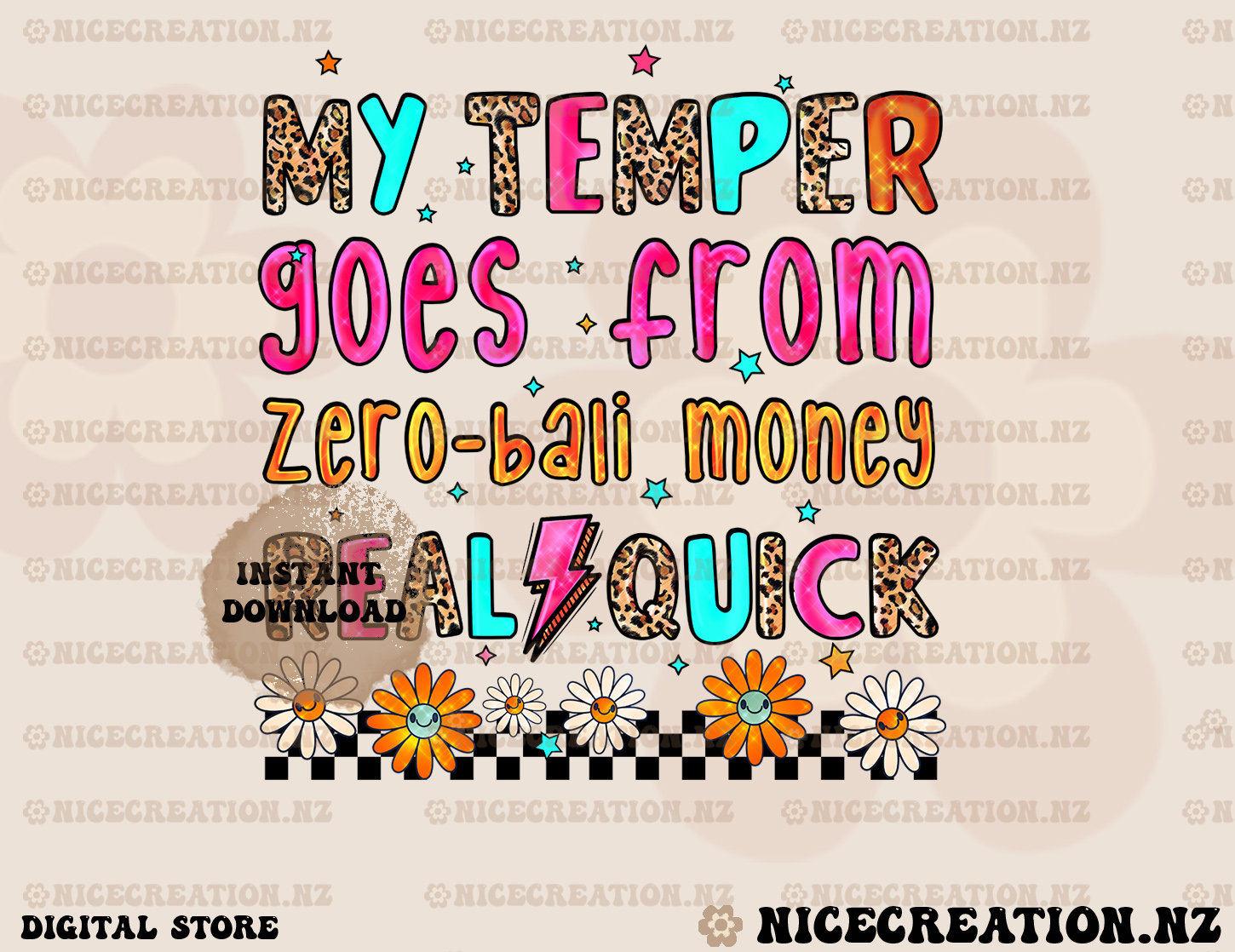 My Temper Goes From Zero Png Sublimation Designs Downloads - Etsy