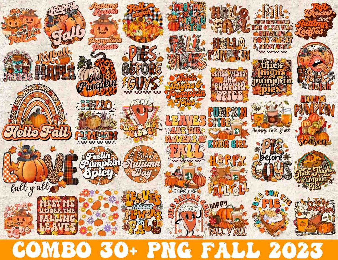 Buy Retro Fall Bundle PNG, Thanksgiving Png, Fall Vibes Png, Trendy Png ...