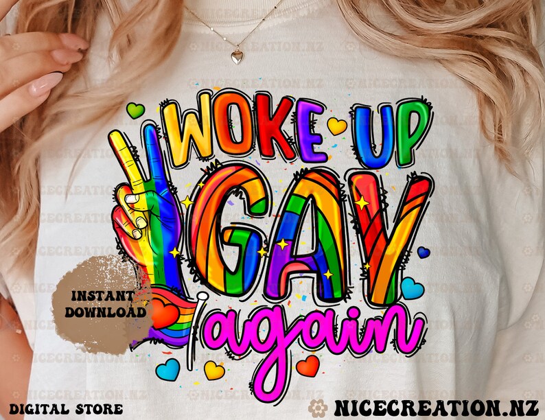 Woke up Gay Again Png LGBT PNG Lgbt Png File Gay PNG - Etsy UK