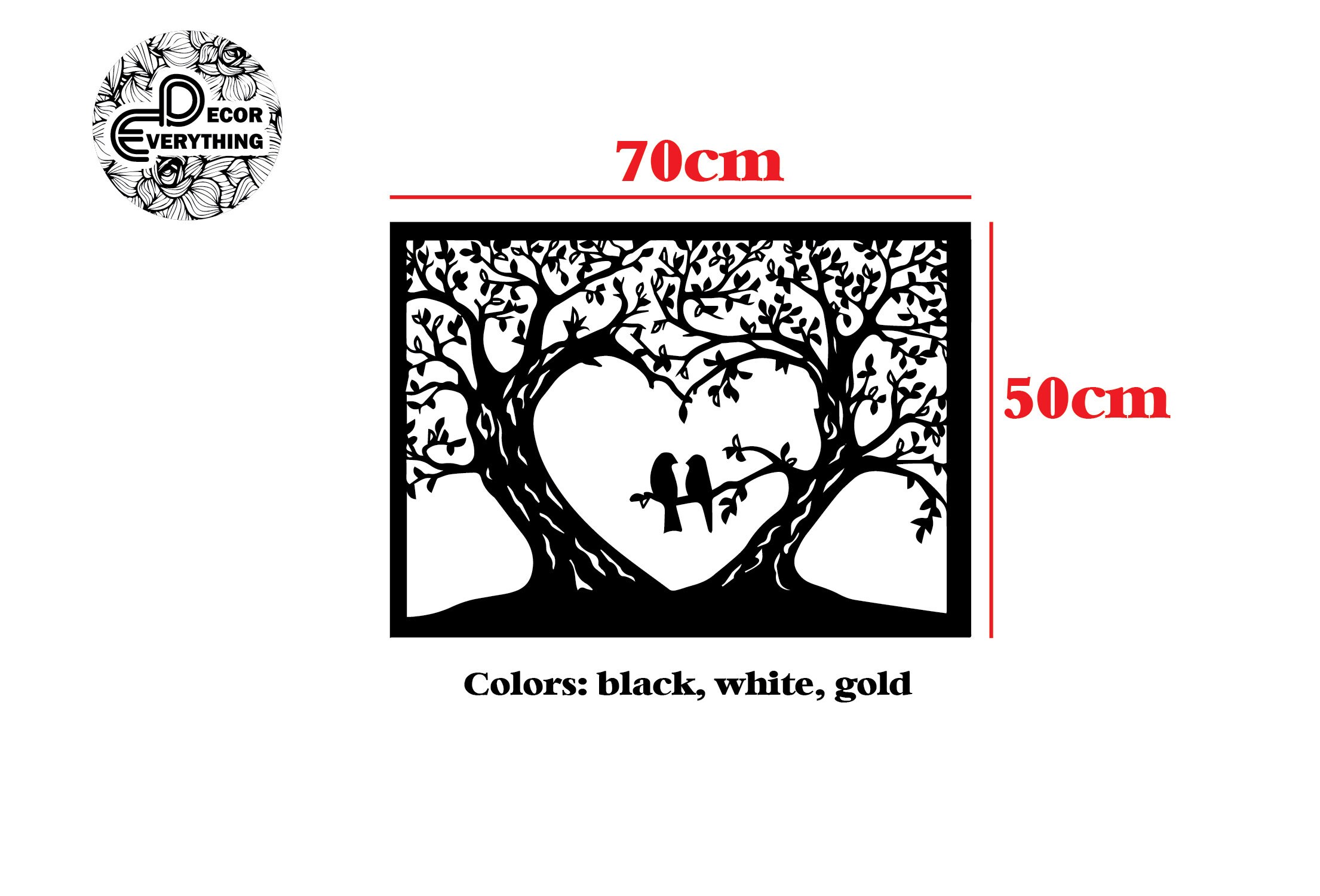 Heart Tree Metal Wall Decormetal Wall Artunique Wall - Etsy