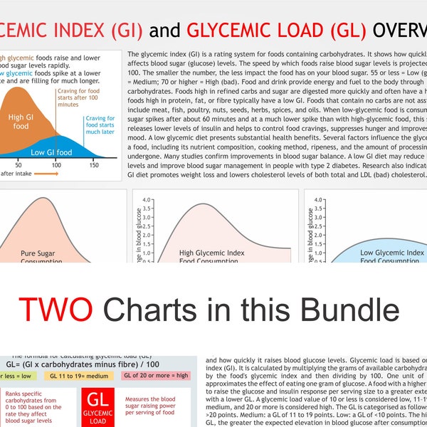 Glycemic Index Food Chart - Etsy