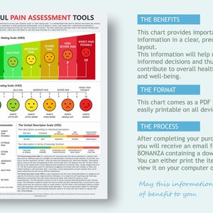 Pain Assessment Tools: Pain Scale Chart (PDF Download) - Etsy