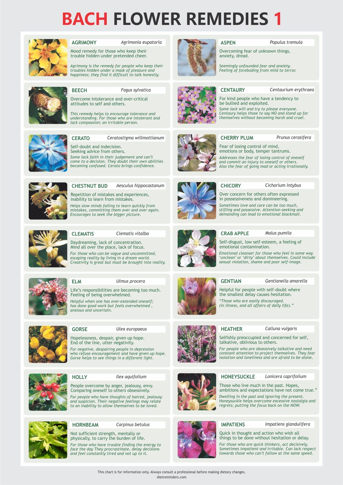 Bach Flower Remedies, Digital Download PDF, Rescue Remedy, BFR Essences ...