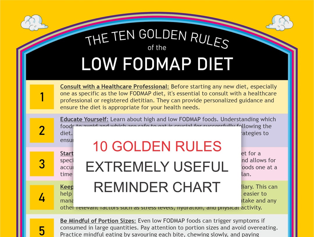 Low FODMAP Diet: 10 Golden Rules Overview (printable PDF) - Etsy