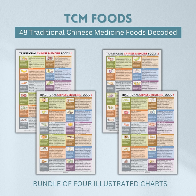TCM Food Chart: Traditional Chinese Medicine Diet Guide (A4 Digital ...