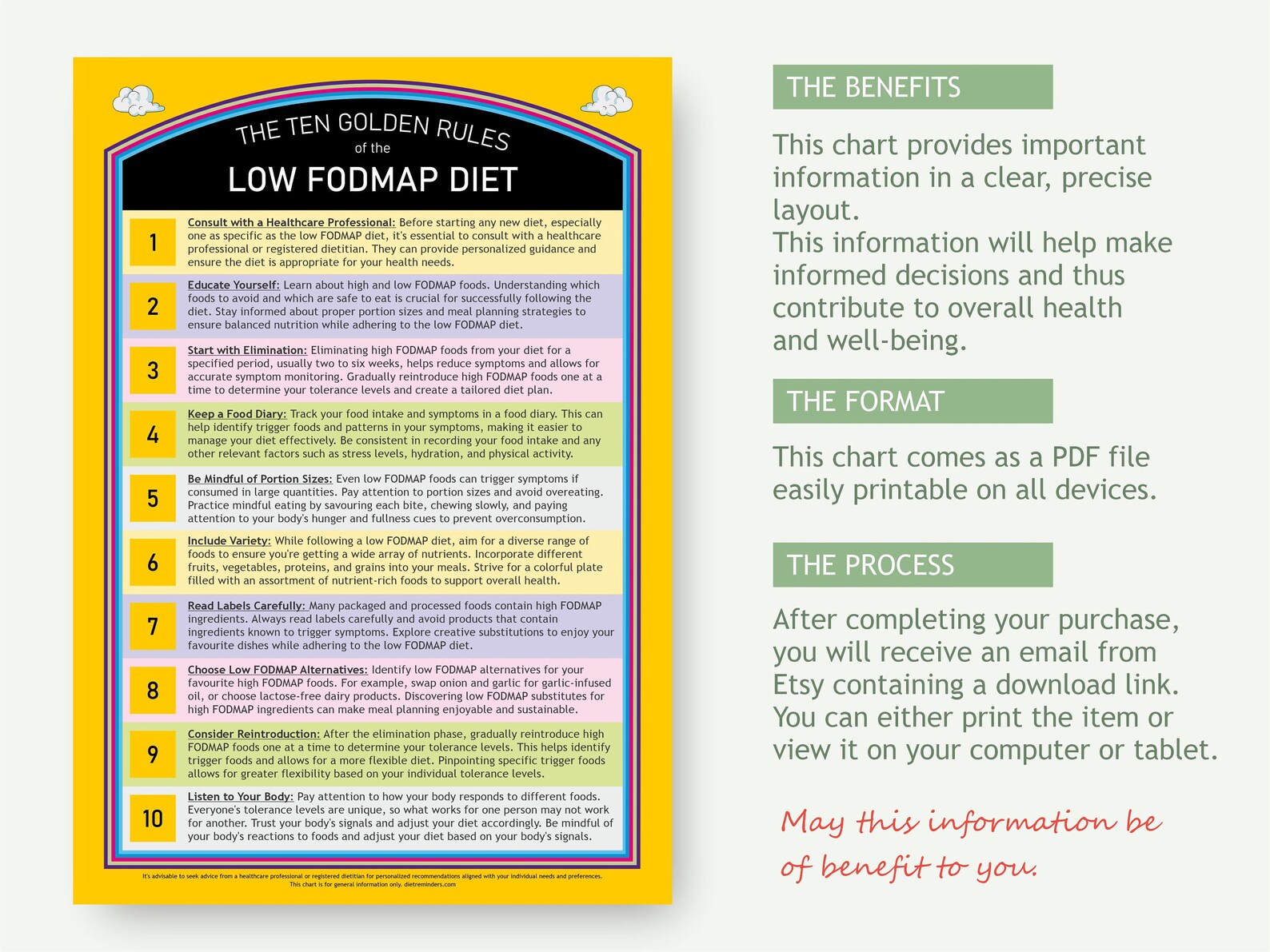 Low FODMAP Diet: 10 Golden Rules Overview (printable PDF) - Etsy
