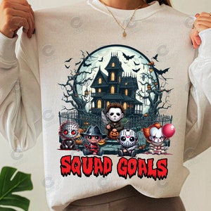 Squad Goals Horror Png, Horror Chibi Style Png, Halloween Castle Png ...