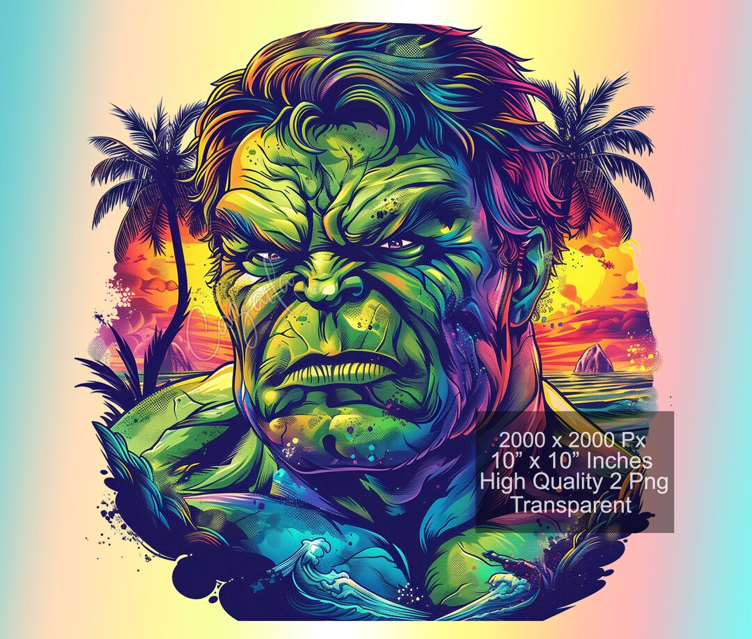 Superhero Characters Art Neon Color With Sublimation Design Png ...