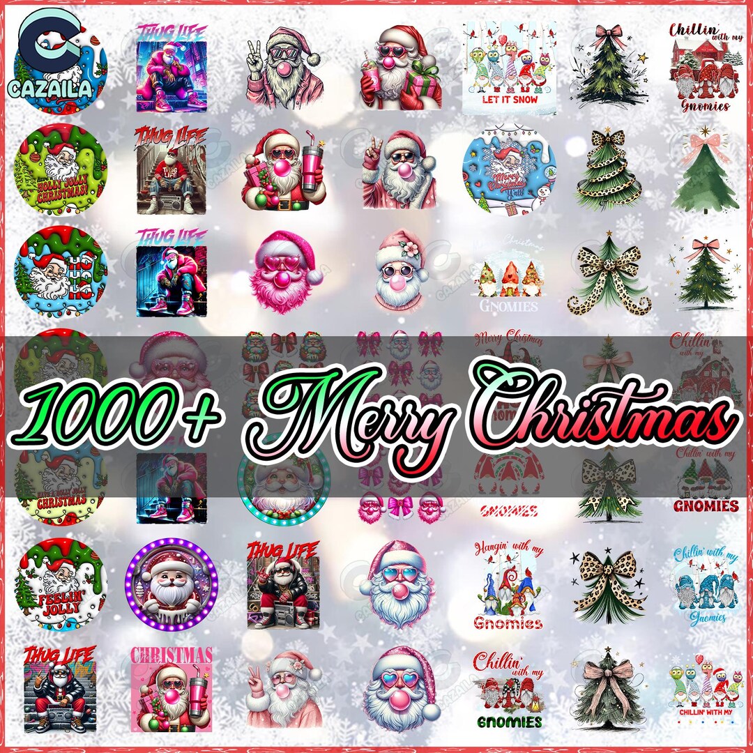1000+ Merry Christmas Png Mega Bundle, Christmas Vibes Png, Christmas ...