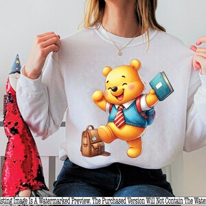 8 Designs Bear Back to School Png Bundle, Cute Bear, First Day Back to ...