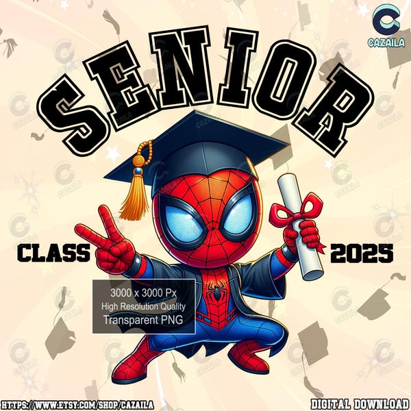 Spiderman Graduation - Etsy