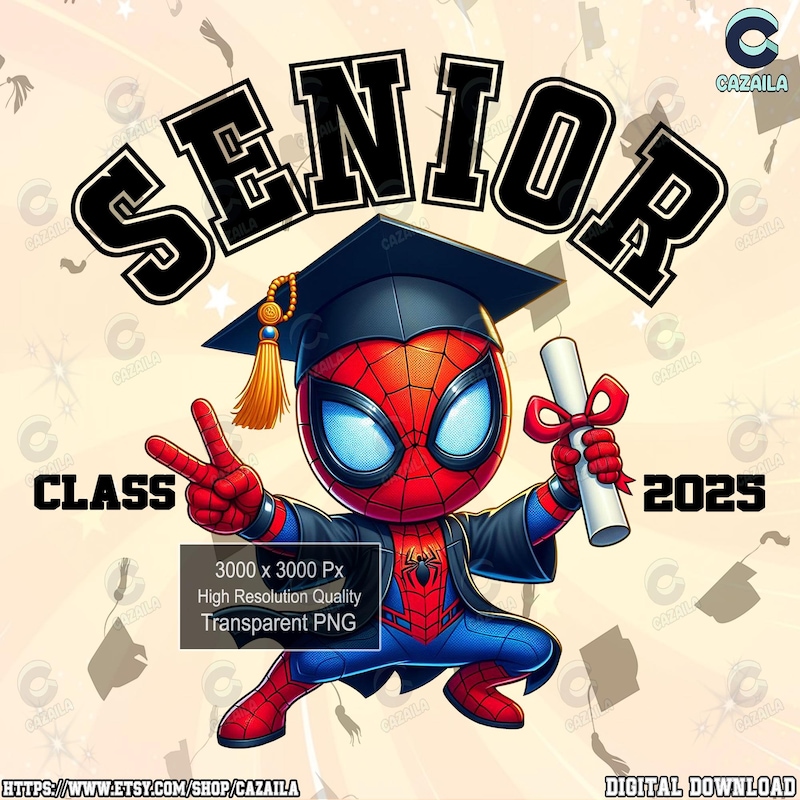 Spiderman Graduation - Etsy