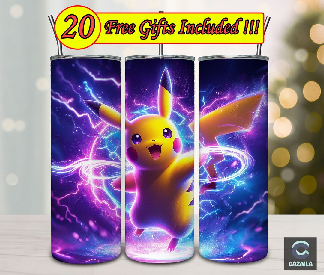 PKM Cartoon 20oz Skinny Tumbler Sublimation Designs, Anime Cute ...