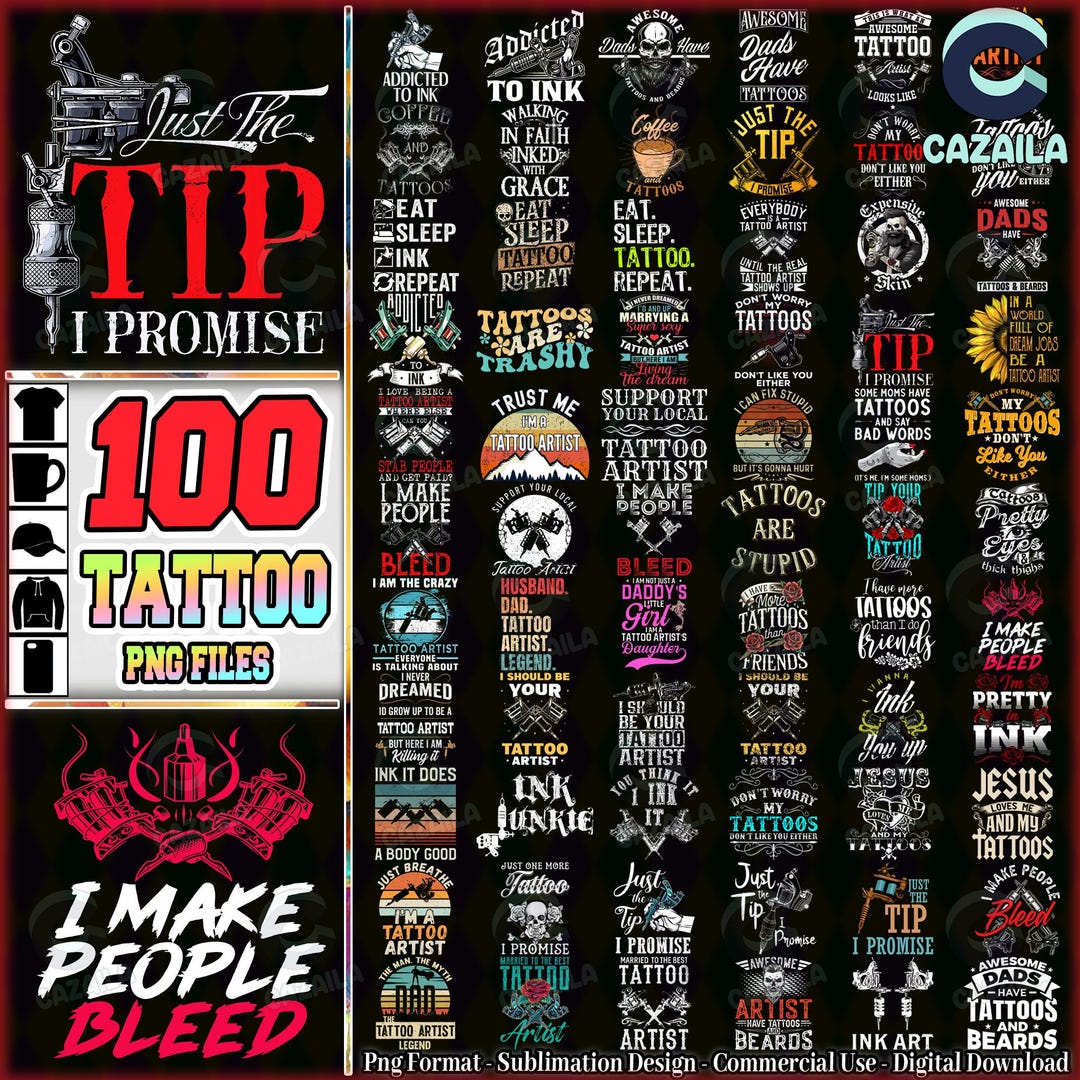 100 Files Tattoo Png Bundle, Funny Tattoo Shirt Designs, Tattoo Life ...