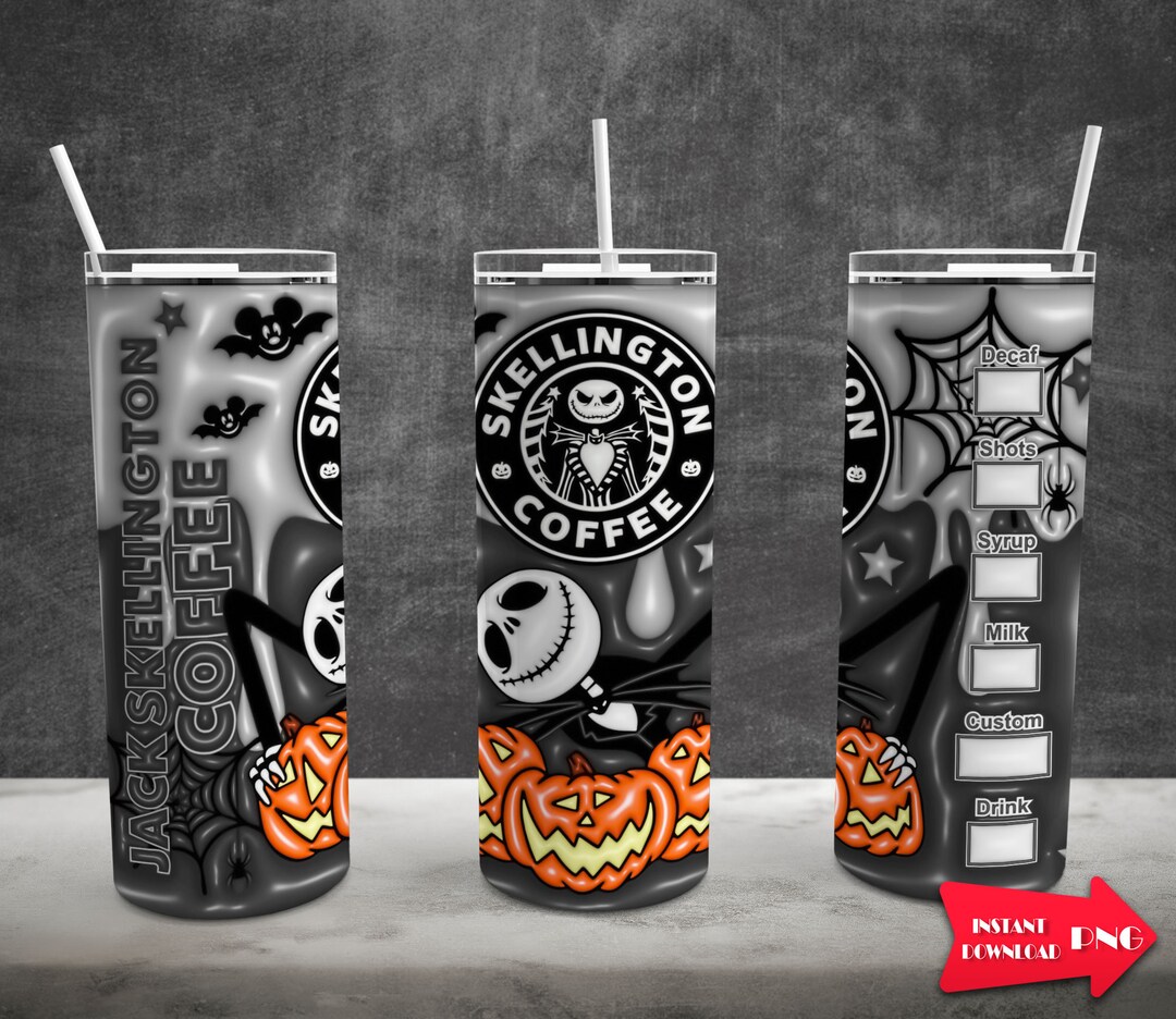 3D Inflatable Cartoon 20 Oz Skinny Tumbler Sublimation Design, Coffee ...