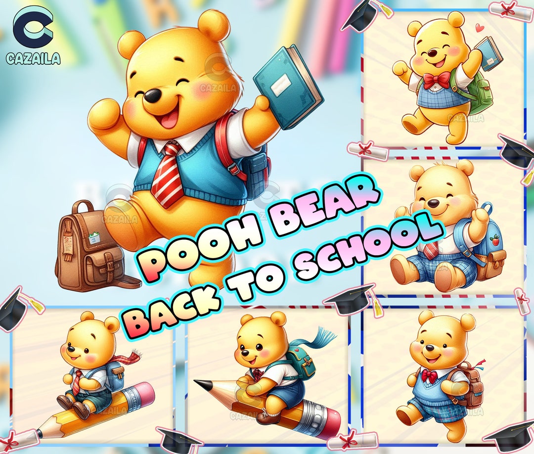 8 Designs Bear Back to School Png Bundle, Cute Bear, First Day Back to ...