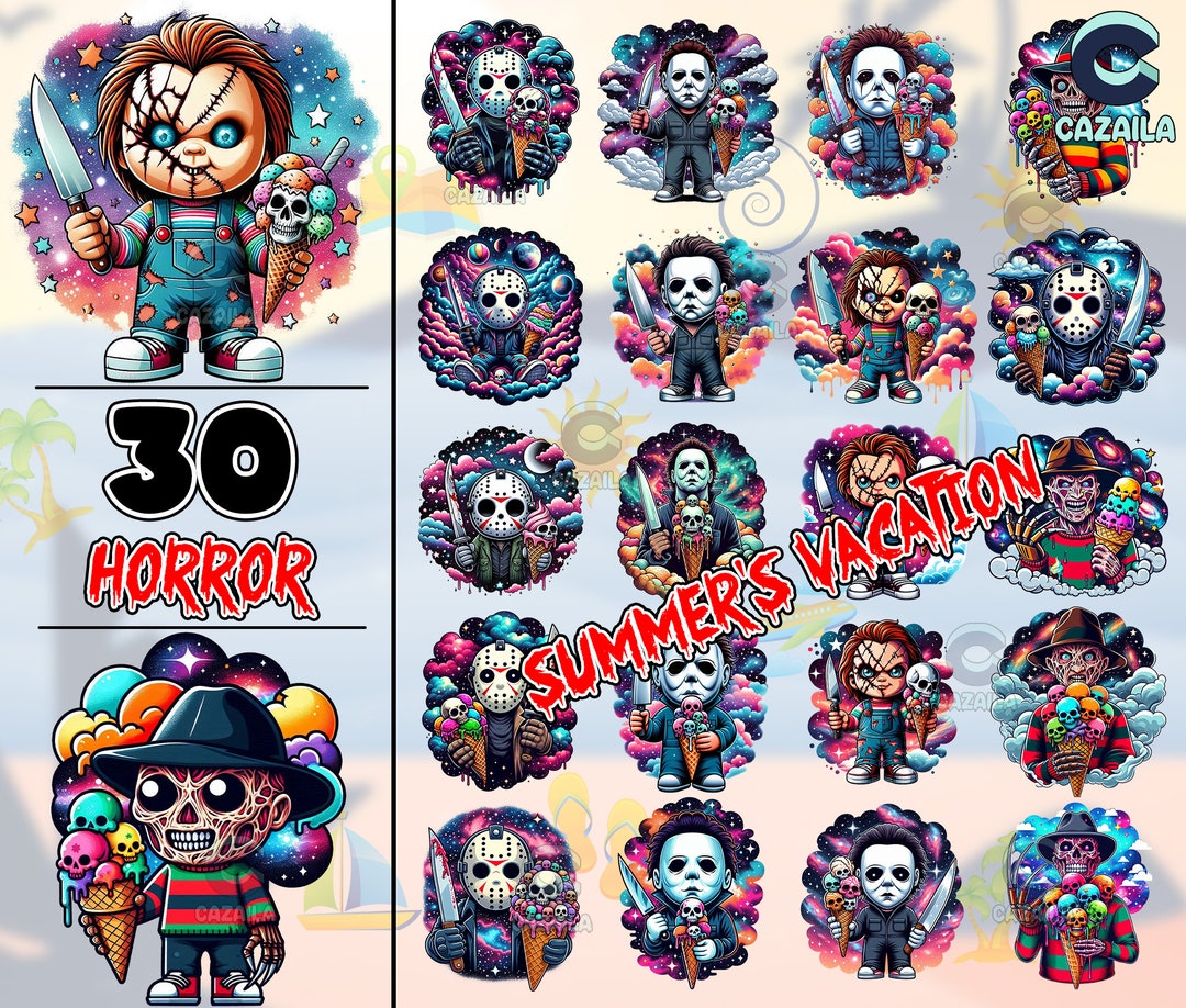 30 Designs Horror Summer's Vacation Png Bundle, Summer PNG Bundle ...