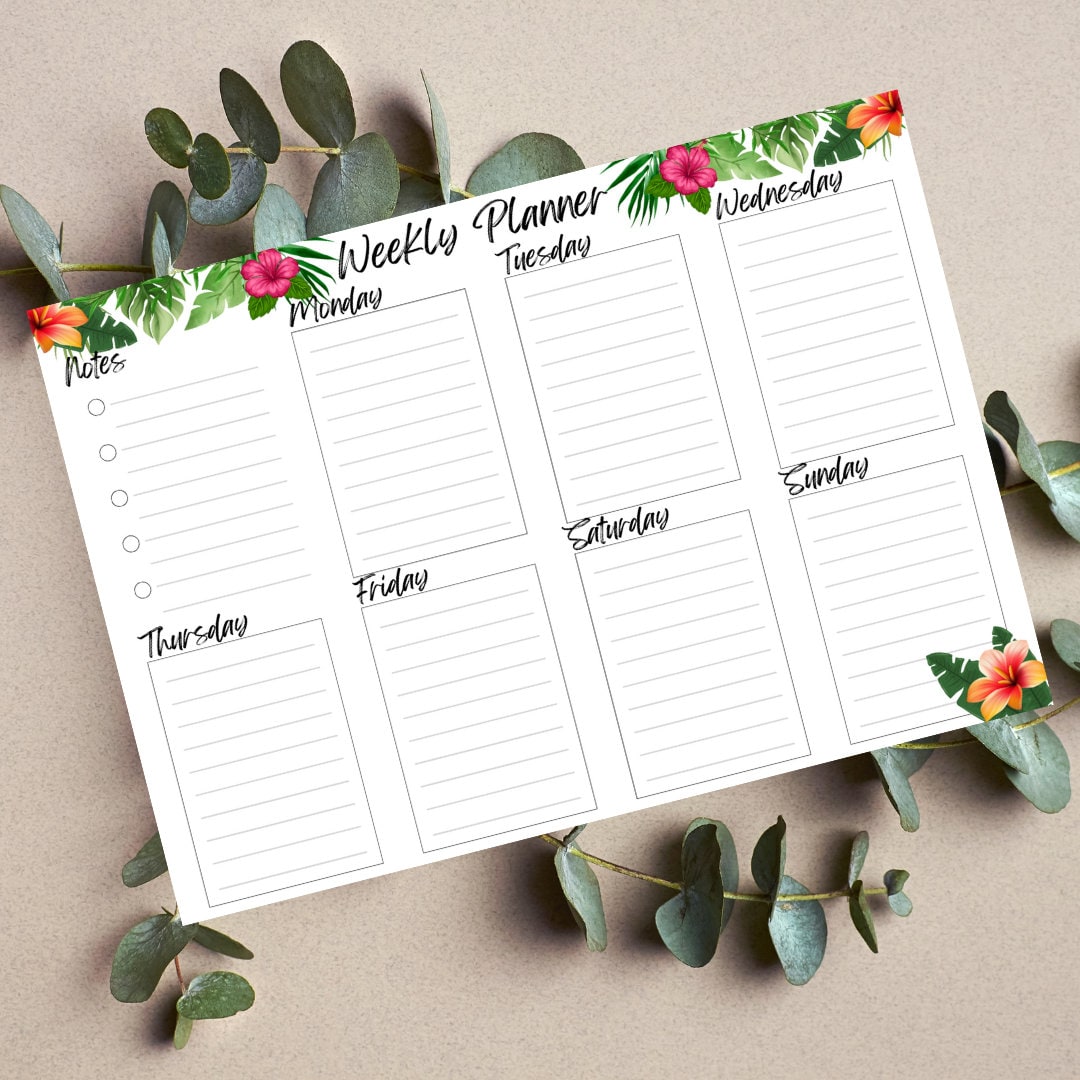 Weekly Planner Printable to Do List, Weekly Organizer Journal,weekly ...