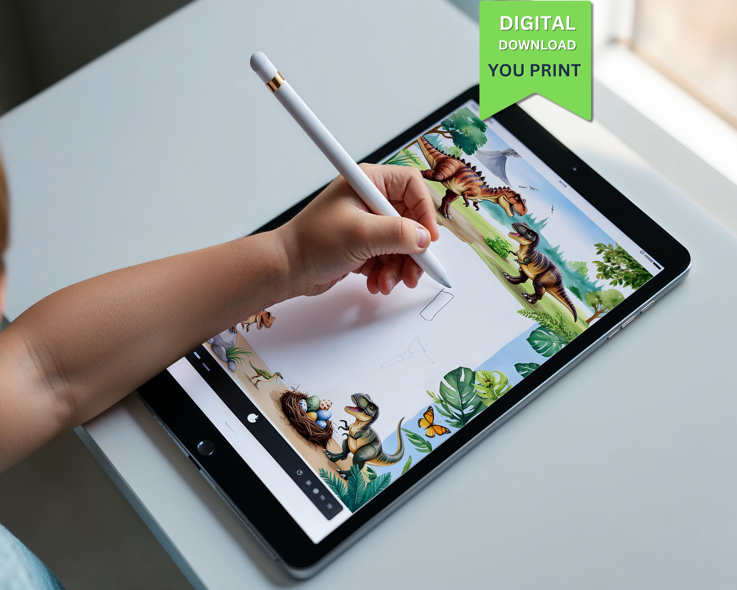 Dinosaur-themed Writing Paper for Kids Fun Printable Stationery With T ...