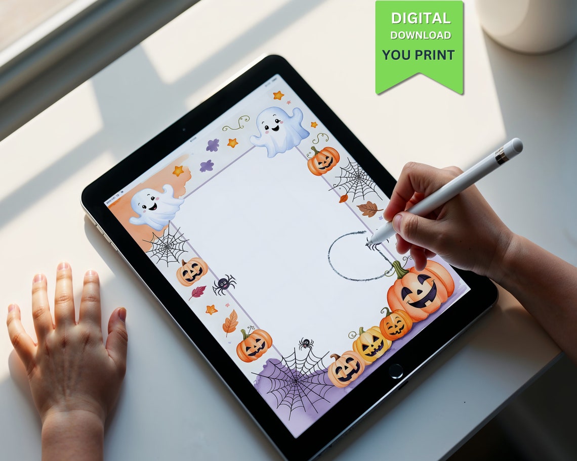Fun Halloween-themed Printable Writing Paper for Kids – Spooky and Cute ...