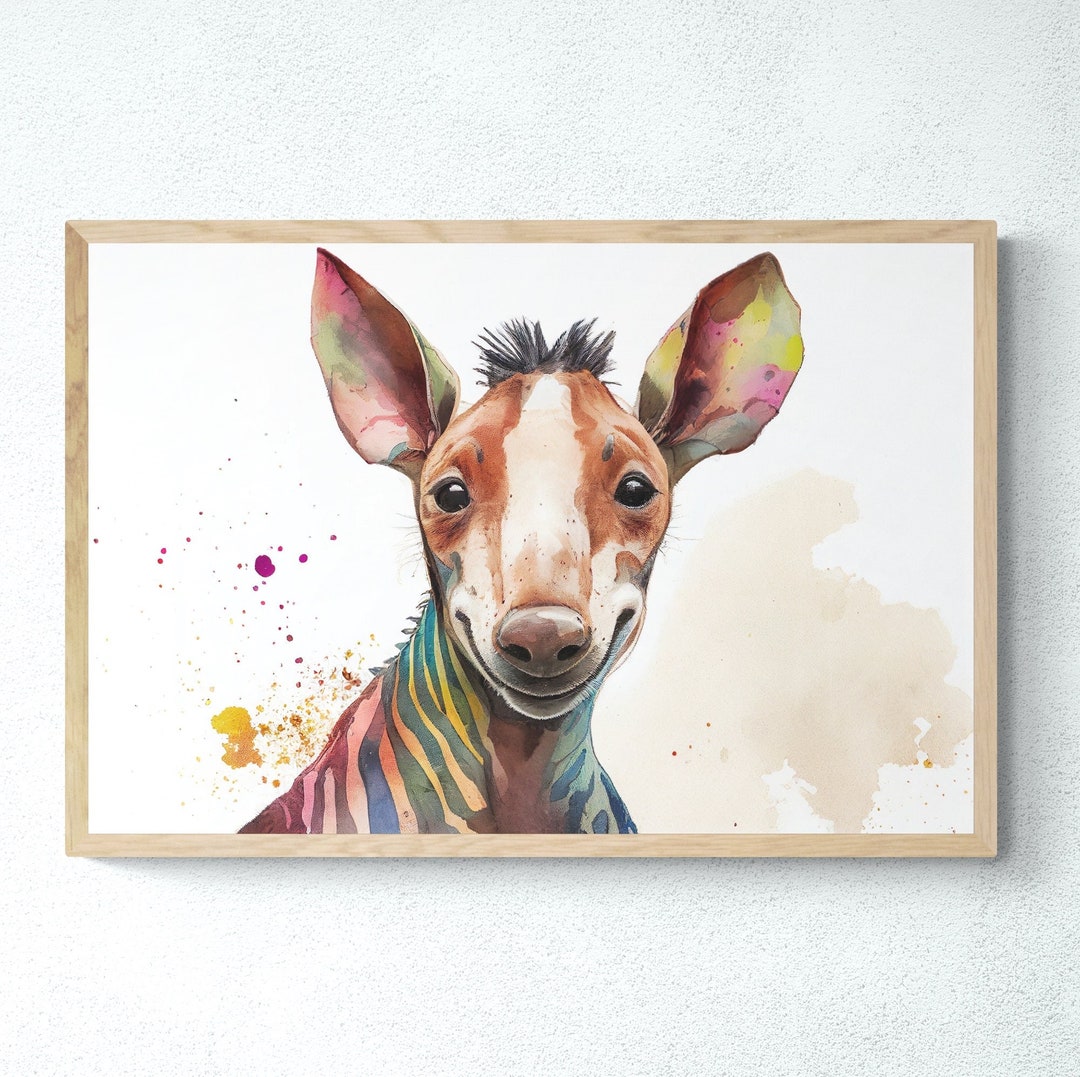 Printable Poster Funny Okapi Downloadable DIGITAL - Etsy