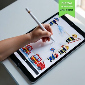 Printable Firefighter-themed Writing Paper for Kids Fun Fire Truck and ...