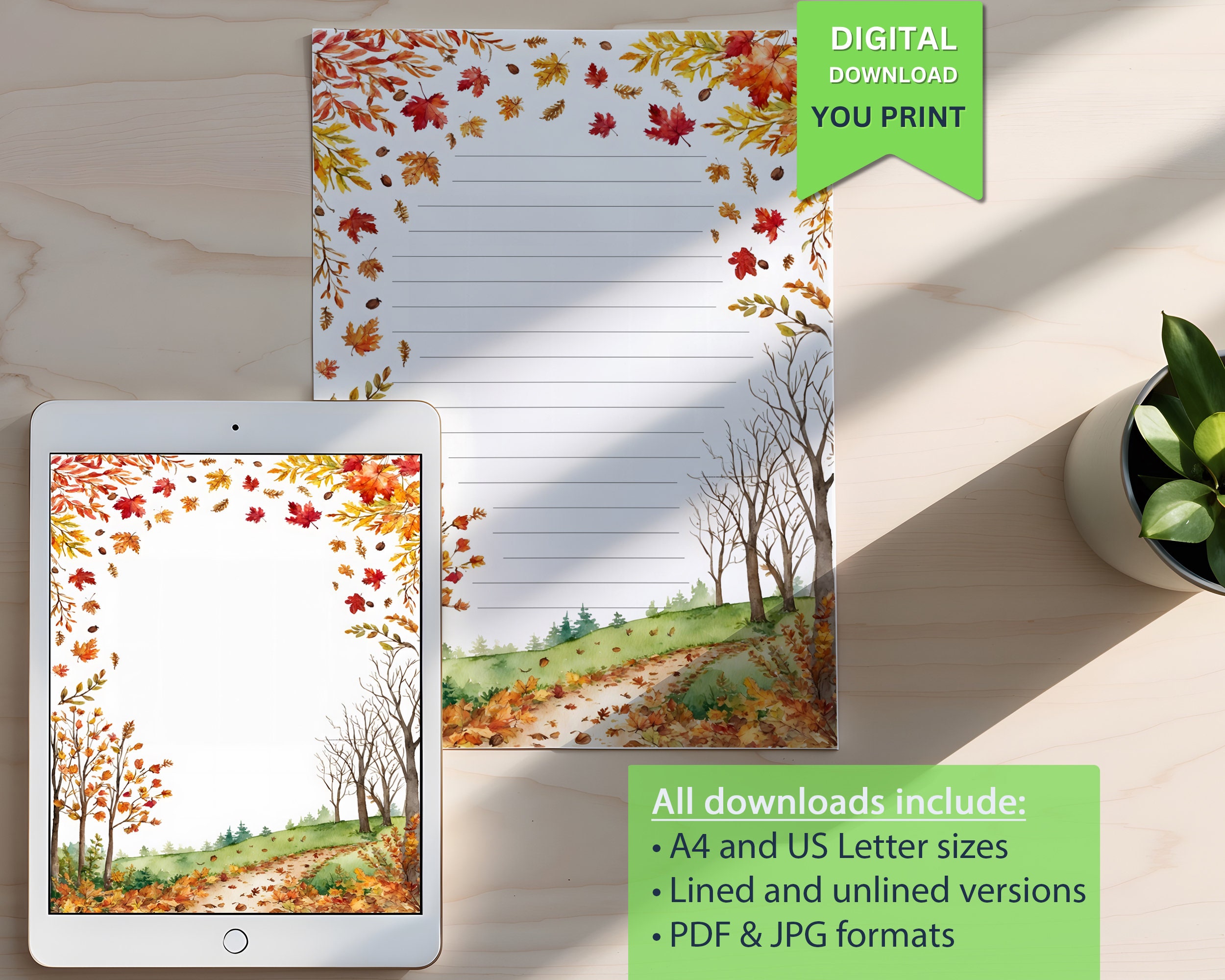 Printable Fall Leaves Border for Kids – Autumn-inspired Coloring Page ...