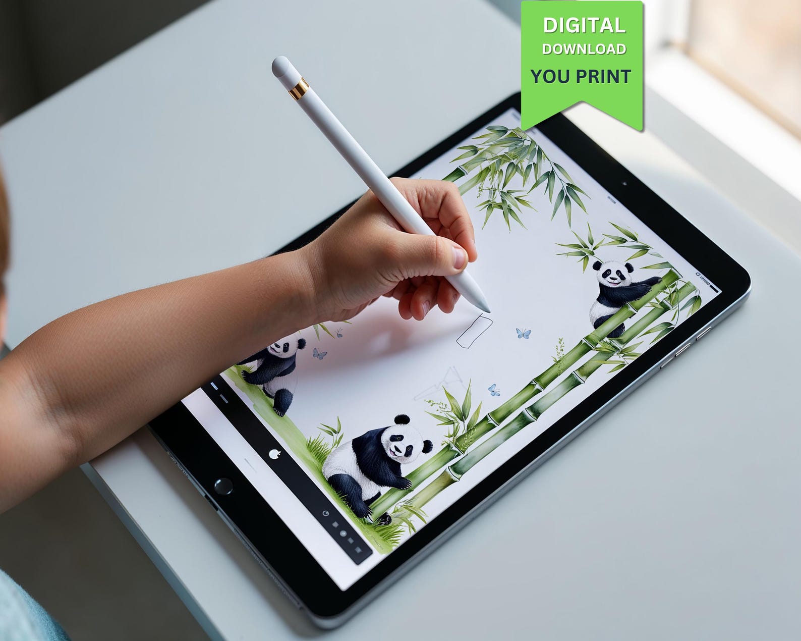 Cute Printable Panda Writing Paper | Bamboo & Panda Stationery for Kids ...