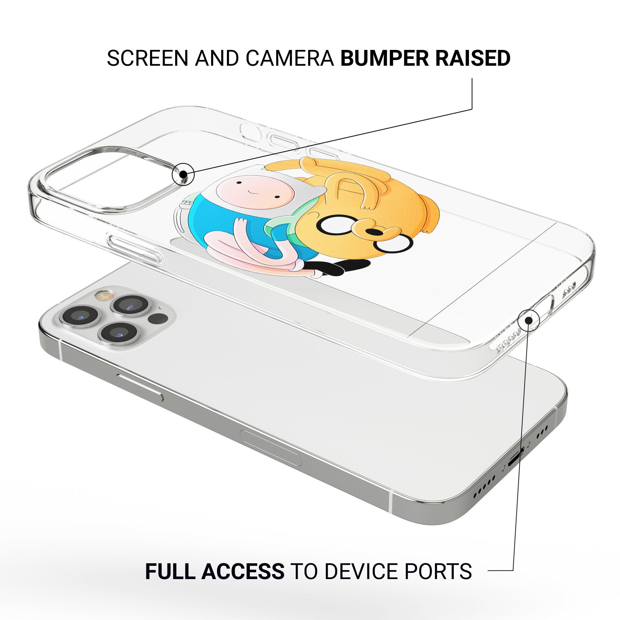 Cartoon Finn & Jake Phone Case Adventure Time Case Cover for iPhone 14 ...